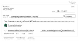How To Write A Check Texoma Educators